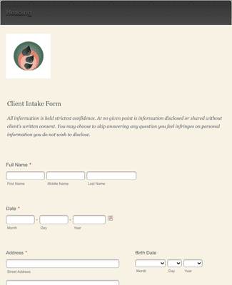 Prenatal Massage Client Intake Form Template | Jotform