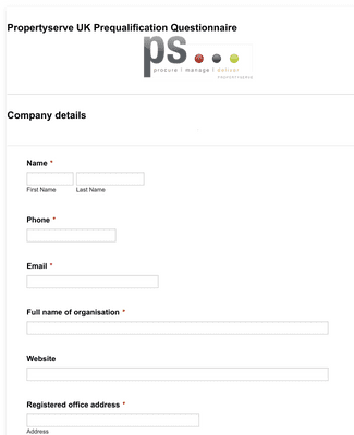 Prequalification Questionnaire Form Template | Jotform