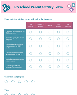 Preschool Parent Survey Form Template | Jotform