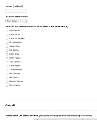 Presentation Feedback Form Template | Jotform