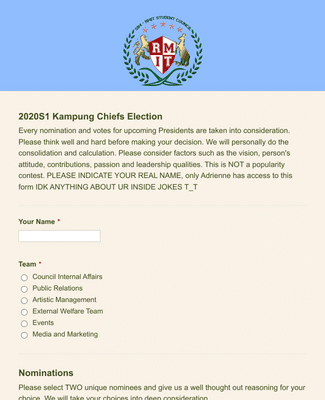 Presidential Election Form Template | Jotform