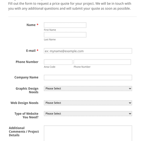 Price Quote Request Form Template | Jotform