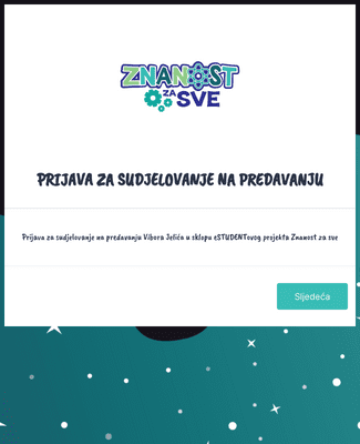 Prijava za sudjelovanje na predavanju Form Template | Jotform