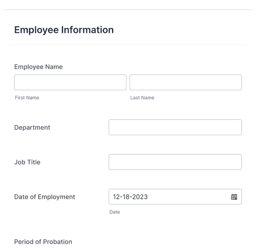 Probationary Evaluation Form Template | Jotform