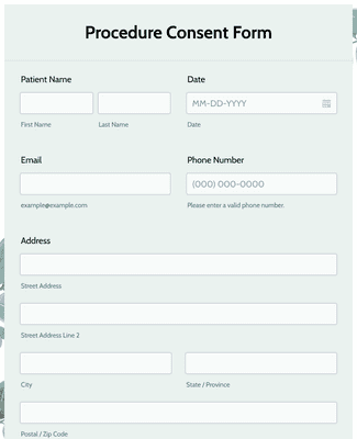 Procedure Consent Form Template | Jotform