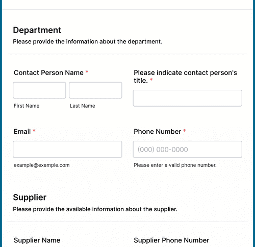 Procurement Intake Form Template | Jotform