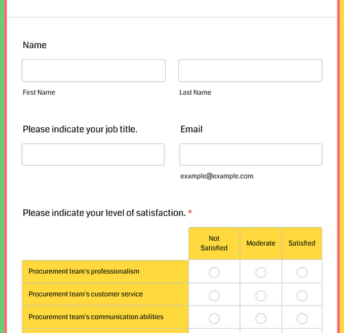 Procurement Survey Form Template | Jotform