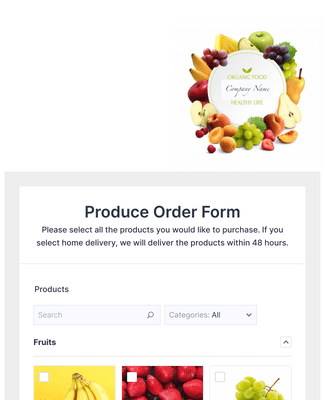 Produce Order Form Template | Jotform
