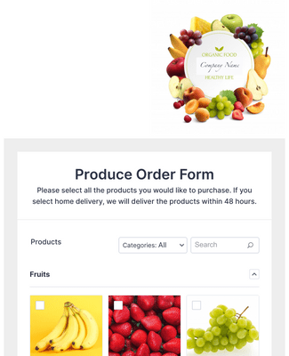 Produce Order Form Template | Jotform
