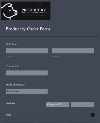 MERCHANDISE BULK ORDER FORM 2021 Form Template | Jotform