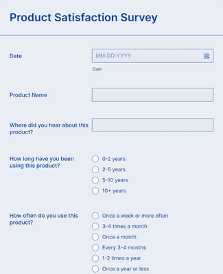 Product Satisfaction Survey Form Template | Jotform