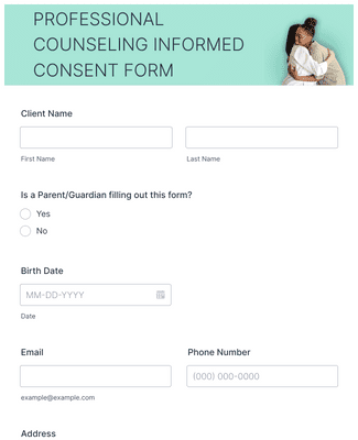 Professional Counseling Informed Consent Form Template | Jotform