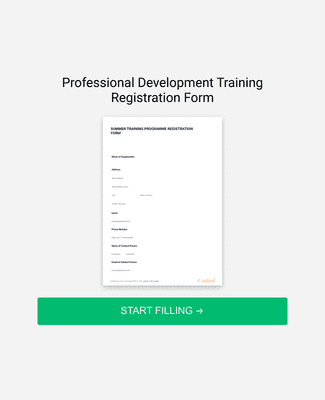 Professional Development Training Registration Form Template | Jotform