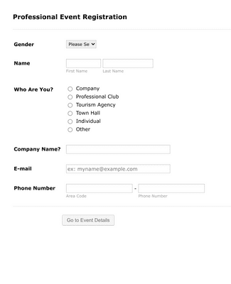 Professional Event Registration Form Template | Jotform