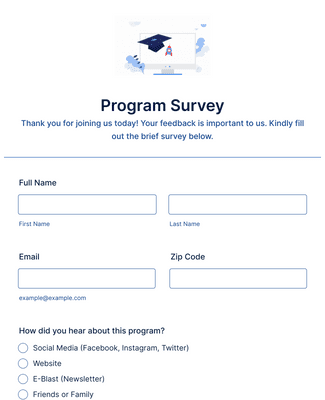 Program Survey Form Template | Jotform