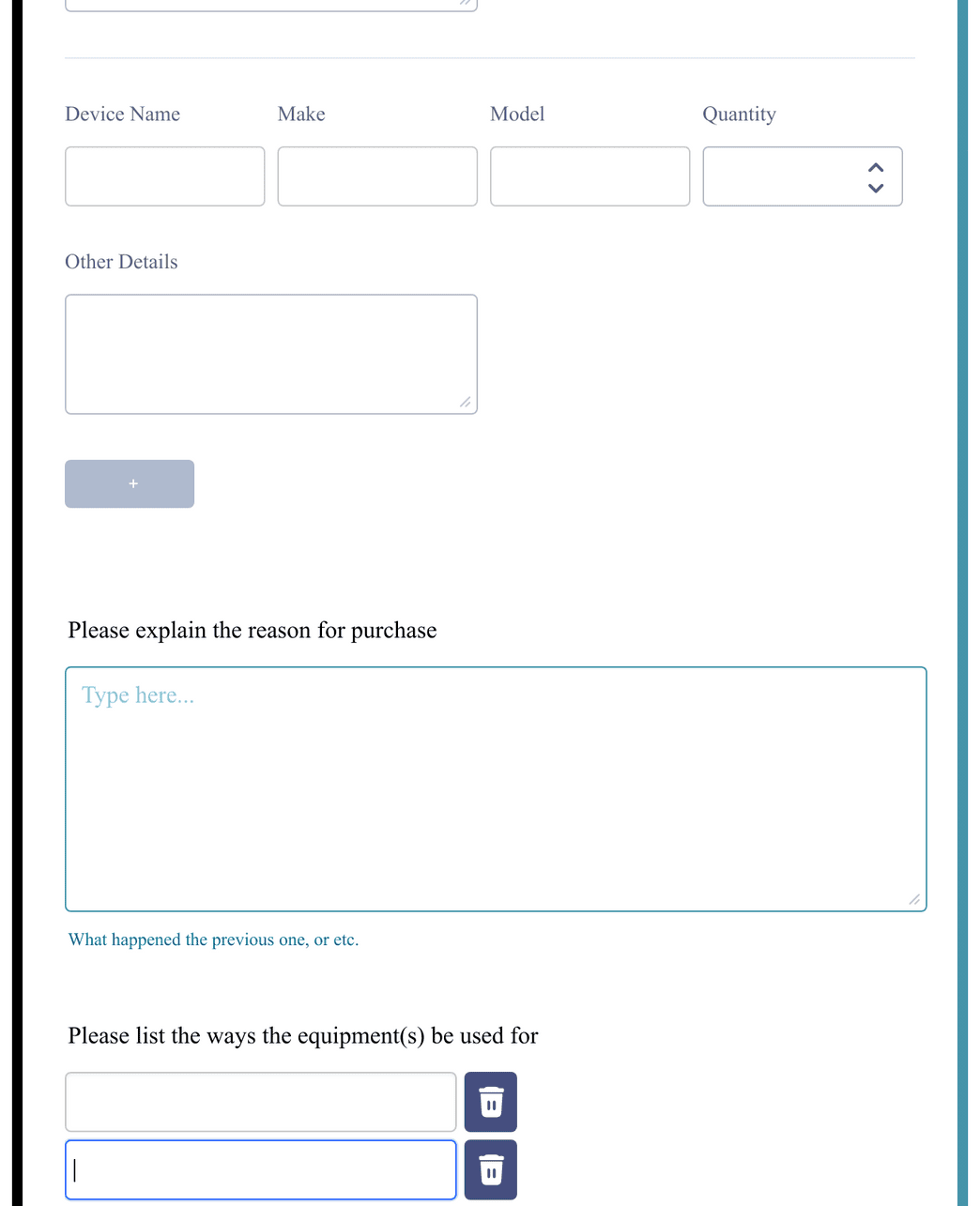 Programming Equipment Order Form Template | Jotform