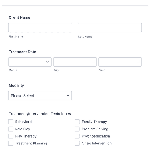 Progress Note Form Template | Jotform