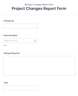 Project Changes Report Form Template | Jotform