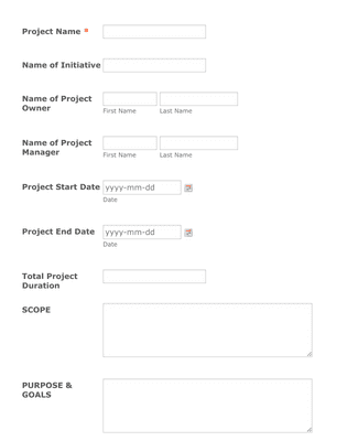 Project Charter Form Template | Jotform