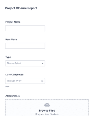 Project Closure Report Template Form Template | Jotform