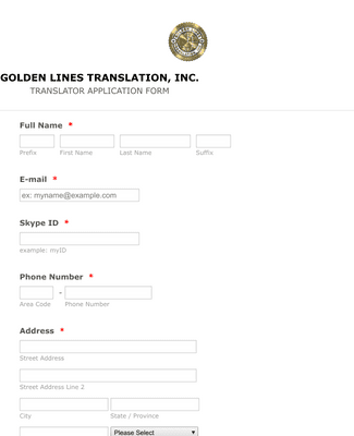 Project Manager Application Form Template | JotForm