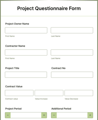 Project Questionnaire Form Template | Jotform