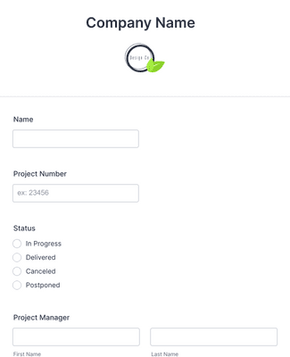 Project Specifications Form Template | Jotform