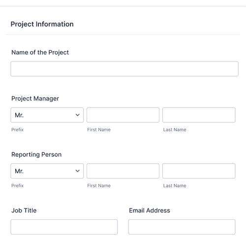 Project Status Form Template | Jotform