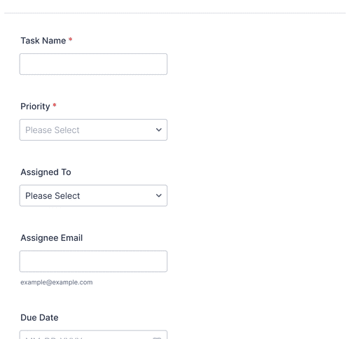 Project Task Assignment Form Template | Jotform
