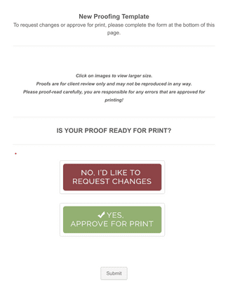 Proof Approval Form Template | Jotform