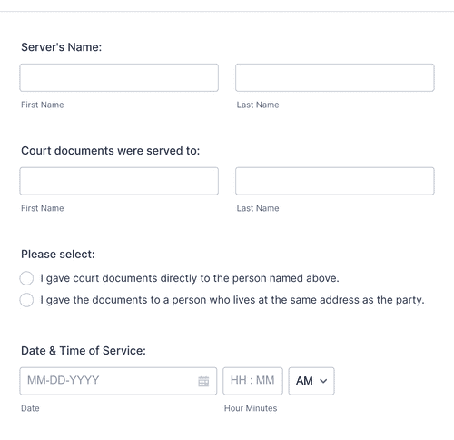 Proof of Service Form Template | Jotform