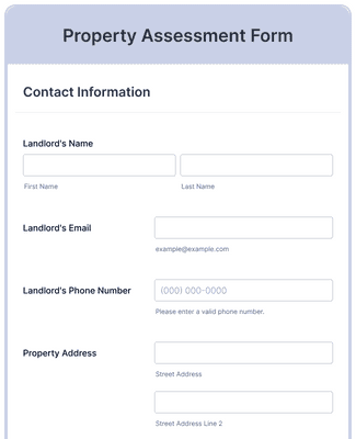 Property Assessment Form Template | Jotform