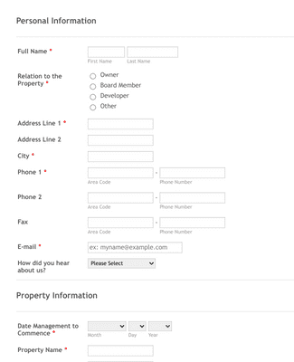 Property Information Form Template | Jotform