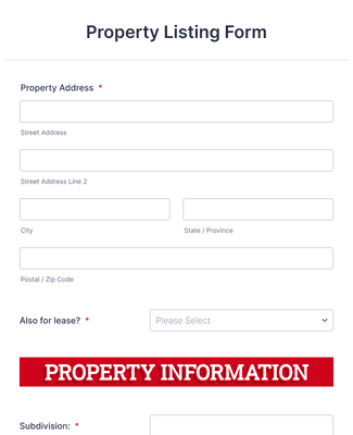 Property Listing Form Template | Jotform
