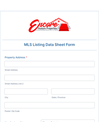 Pre-Market Listing Questionnaire: Condo Form Template | Jotform