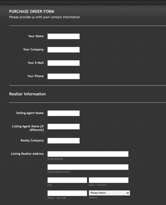 Property Purchase Order Form Template | Jotform