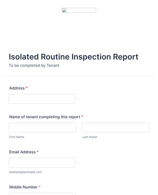 Property Routine Inspection Report Form Template | Jotform