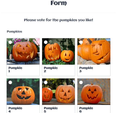 Pumpkin Carving Contest Voting Form Template | Jotform