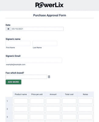Purchase Approval Form Template | JotForm