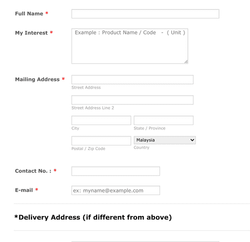 Online product purchase Form Template | Jotform