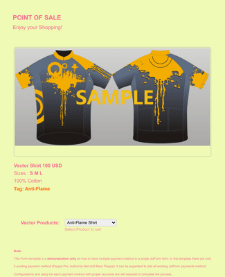 Purchase Order - Point Of Sale Form Template | Jotform