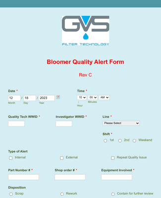 Quality Alert Form Template | Jotform