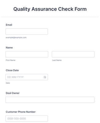 Quality Assurance Check Form Template | Jotform