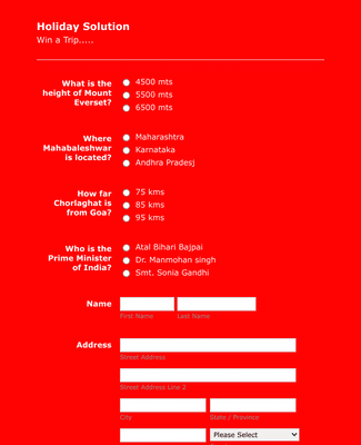 Basic Survey or Quiz Form Template | Jotform