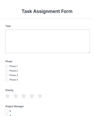 RACI Task Assignment Form Template | Jotform
