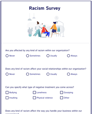 Racism Survey Form Template | Jotform