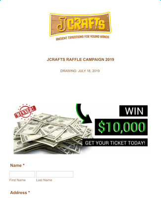 Raffle Participation Form Template | Jotform