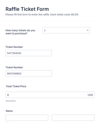 Raffle Ticket Form Template | Jotform