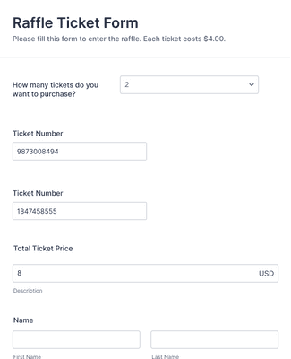 Raffle Ticket Form Template | Jotform
