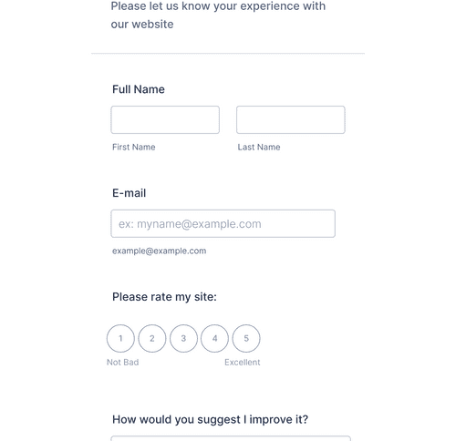 Rate my website Form Template | Jotform